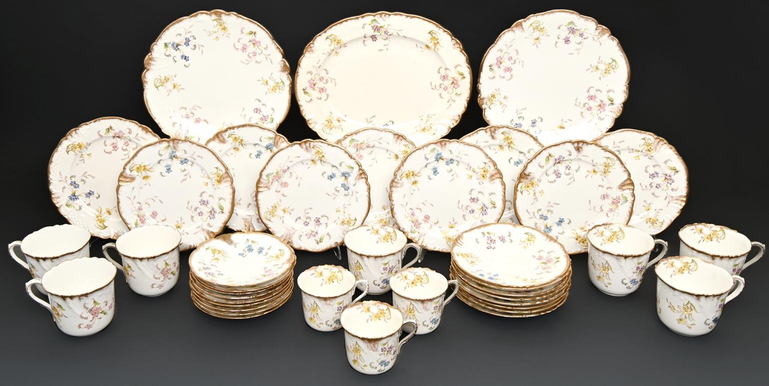 A Wileman & Co shell moulded bone china tea and breakfast service ...