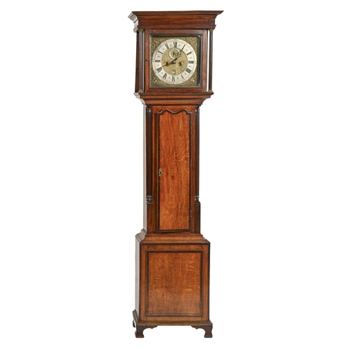 An eight day oak and crossbanded longcase clock, John Simcock Daventry ...