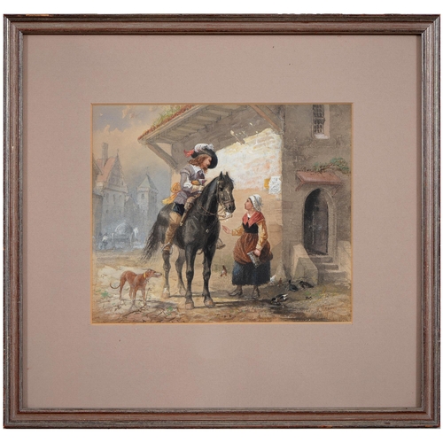 Richard Beavis (1824-1896) - A Cavalier Taking Refreshment at an Inn ...