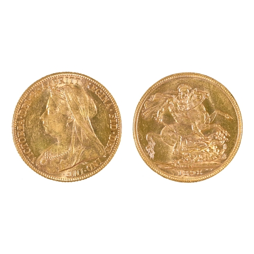 Gold coin. Sovereign 1898M