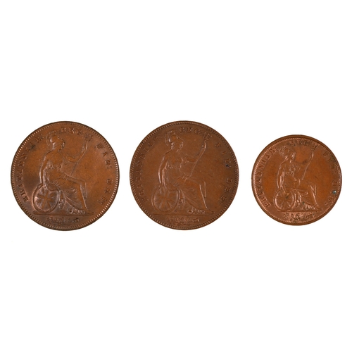 Coins. Great Britain, Queen Victoria, copper Pennies 1854, gEF, 1857 ...