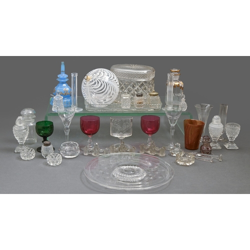 Miscellaneous Victorian coloured and other glassware, to include a blue ...