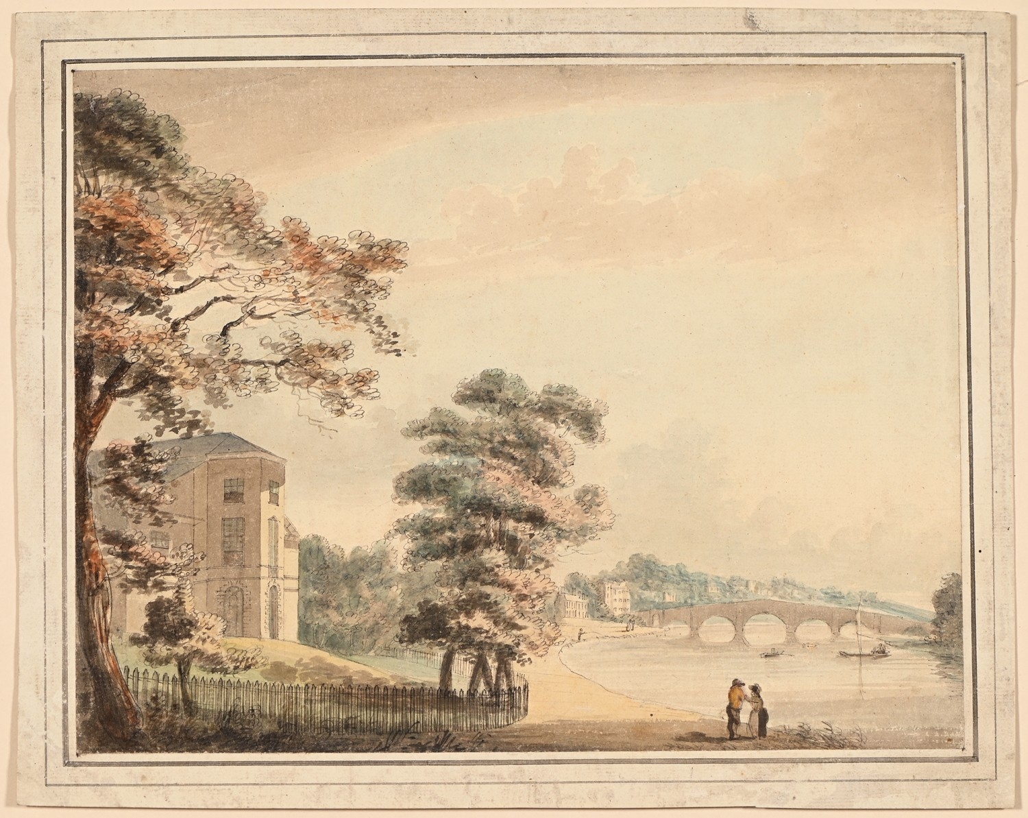 English School, second-half 18th century - View of Richmond Bridge ...