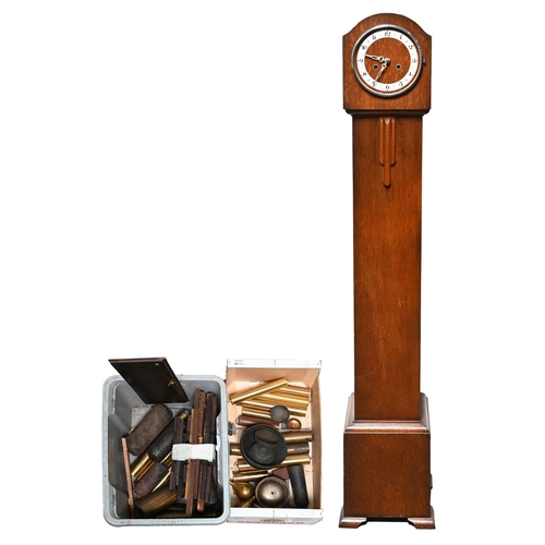 Miscellaneous lead, brass cased and other clock weights, 19th c and ...