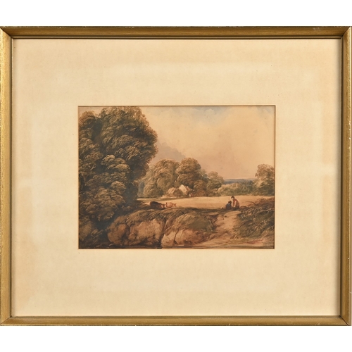 William Havell (1782-1857) – Wooded Landscape with Figures and ...