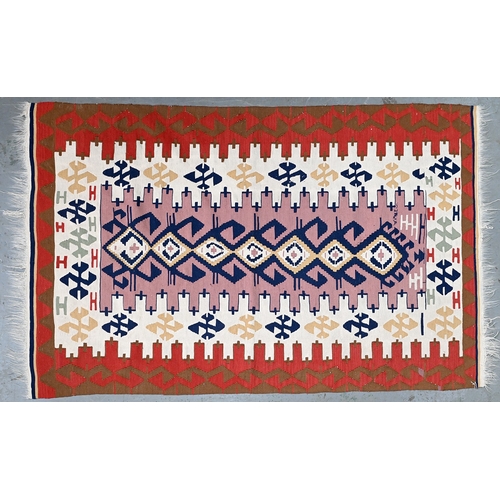 A Middle Eastern rug, mid 20th c, 214 x 132cm, another contemporary ...