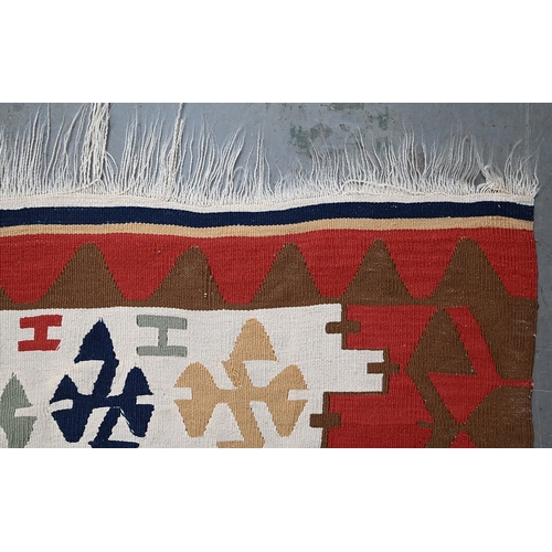 A Middle Eastern rug, mid 20th c, 214 x 132cm, another contemporary ...