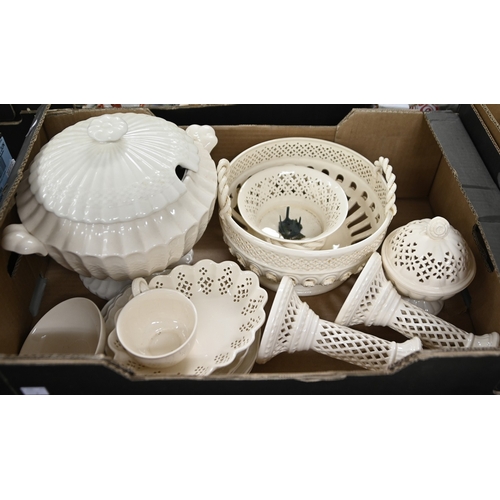 Miscellaneous Royal Creamware fine china Originals tableware, including a pair of candlesticks, pier