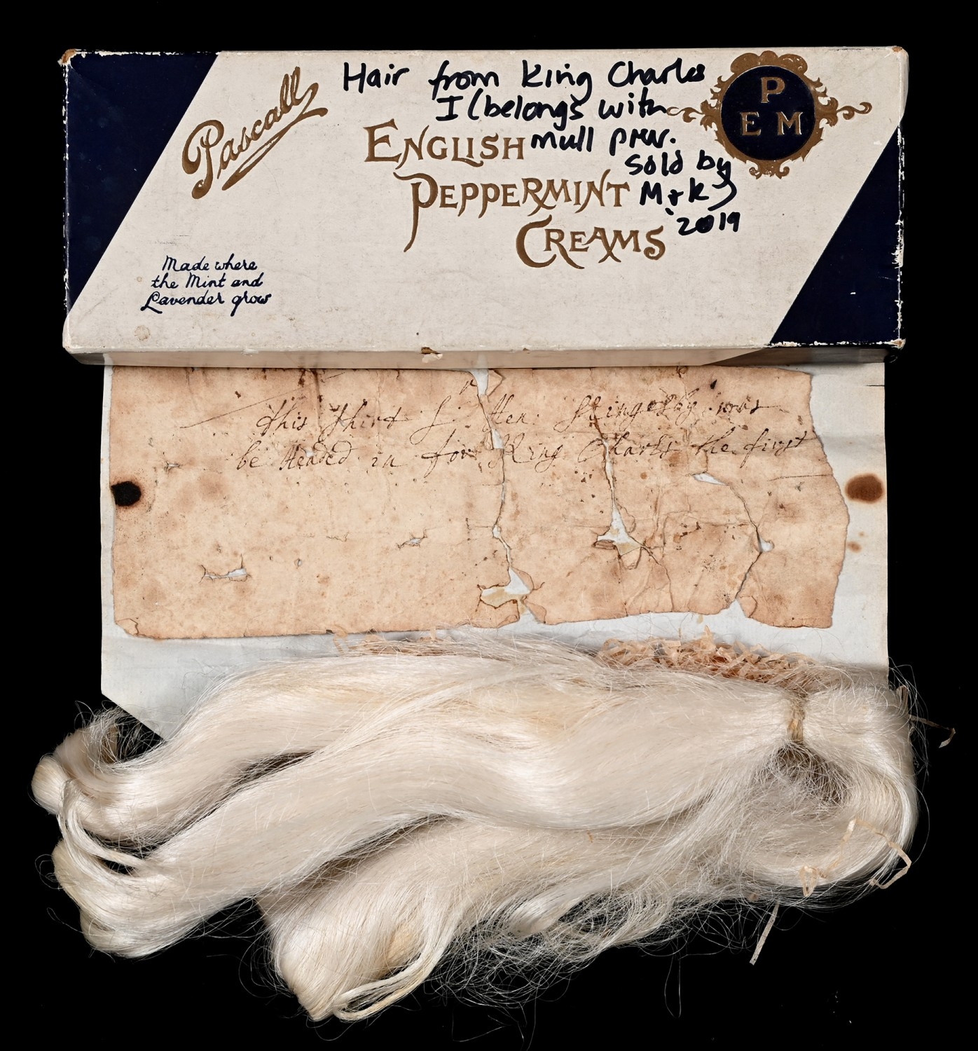 Jacobitism; Jacobite Relic. Hair taken from the decapitated head of ...
