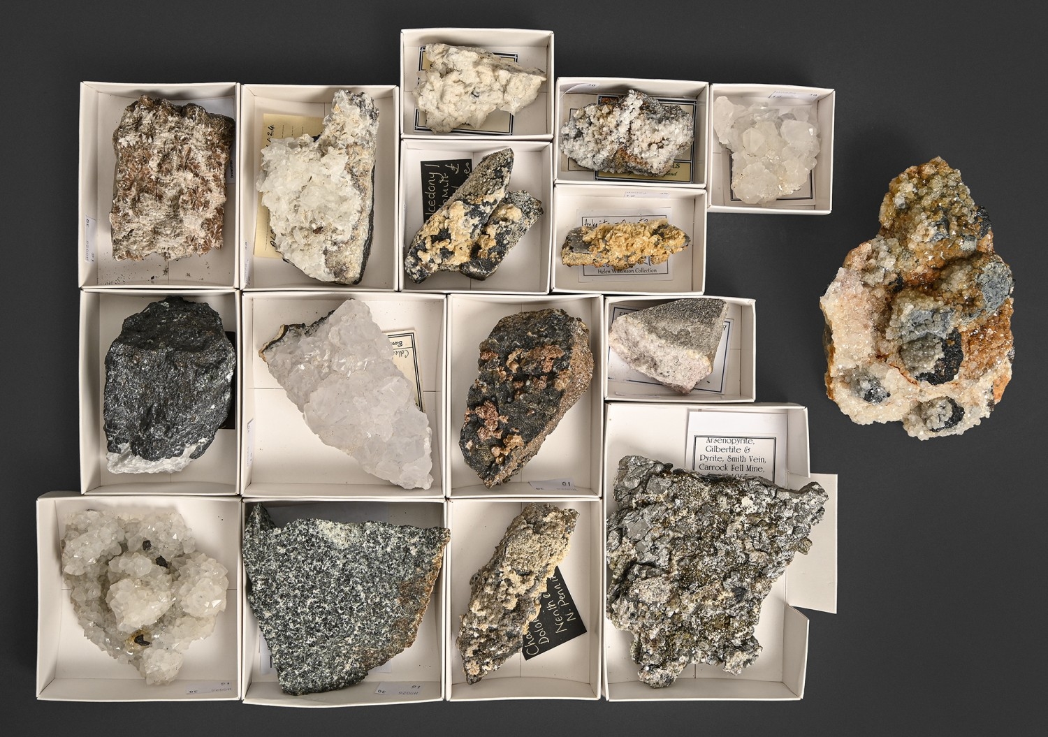 Cumbria minerals. Arsenopyrite, Gilbertite and pyrite, Smith Vein ...