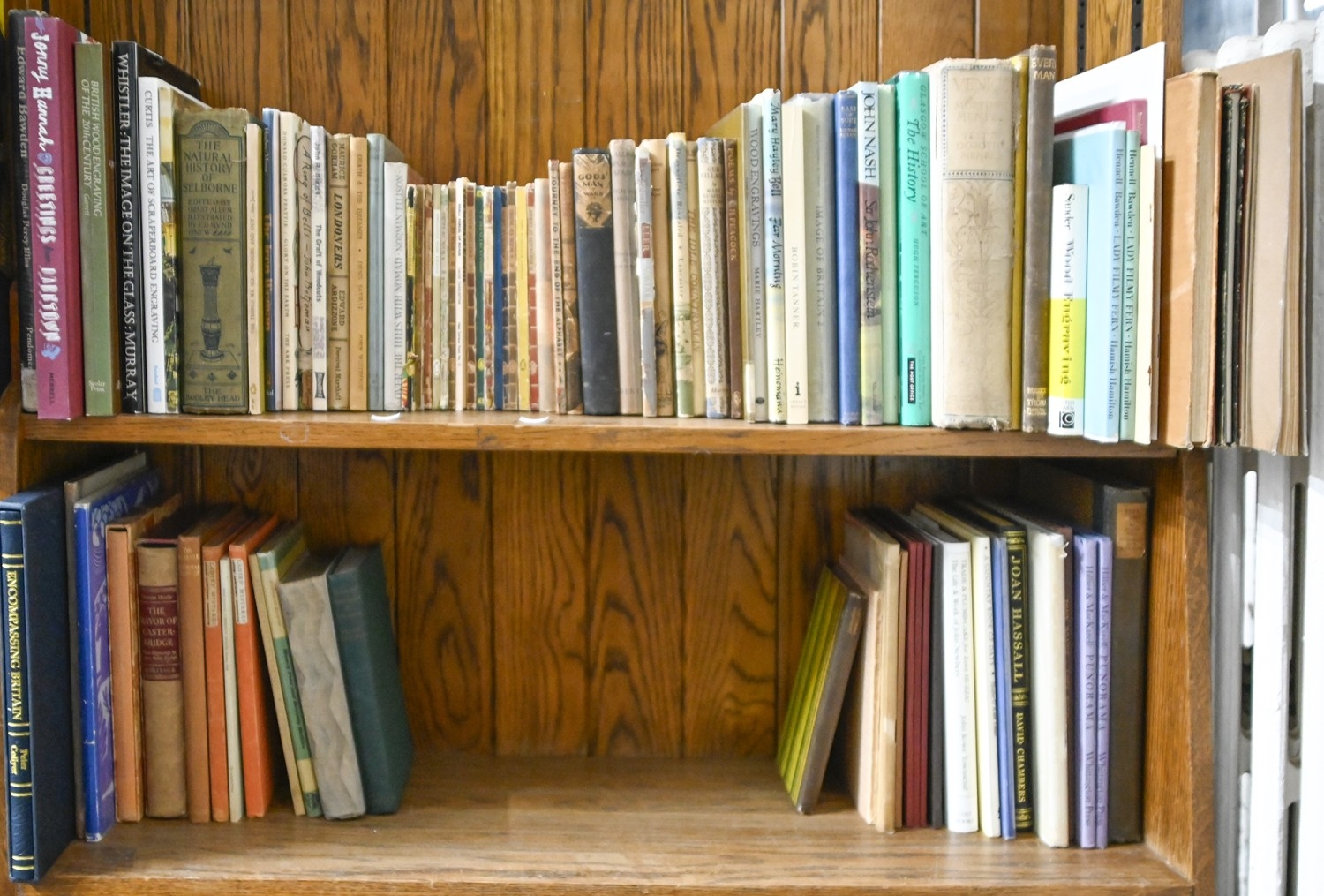 Books. One and a half shelves of Private Press and illustrated books ...