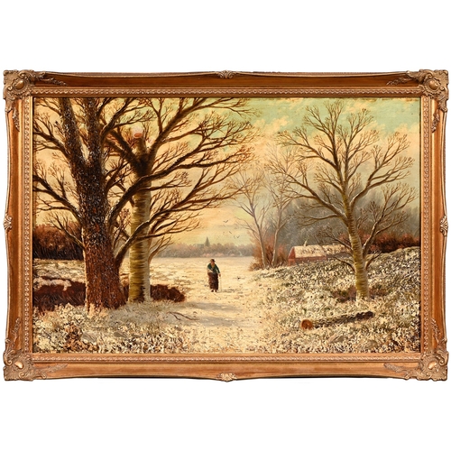 Attributed to John Edwards (fl. late 19th century) - A Winter's Day ...