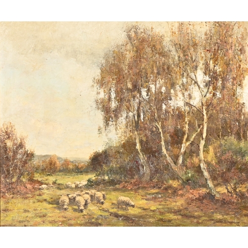 John Aborn RBA (1843-1915) - Sheep at the Edge of a Wood, oil on canvas ...