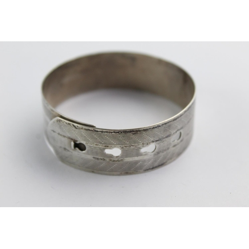 Antique Sterling Silver Charles Horner Buckle Bangle With Chester ...