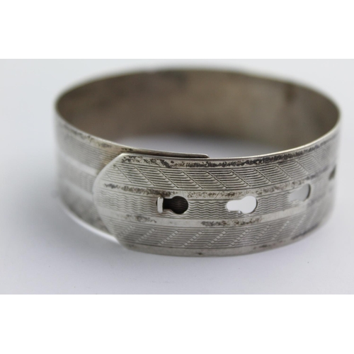 Antique Sterling Silver Charles Horner Buckle Bangle With Chester ...