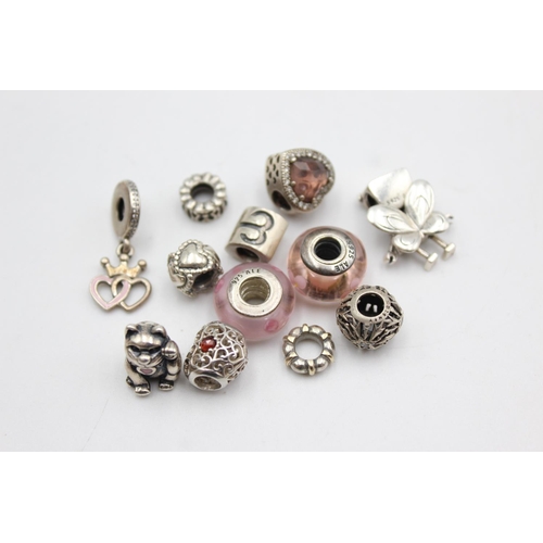 12 X Sterling Silver Pandora Charms (33g)