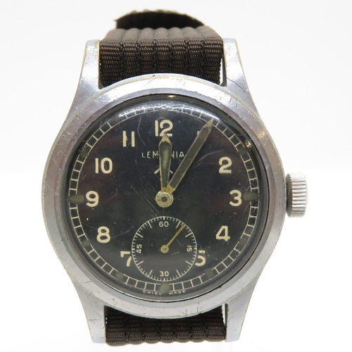 Lemania WWW Dirty Dozen Gents WWII era Military issued W/watch. Signed ...
