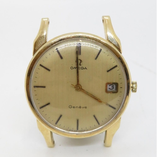 Omega 9ct gold gents vintage 9ct gold w/watch lead handwind working ...