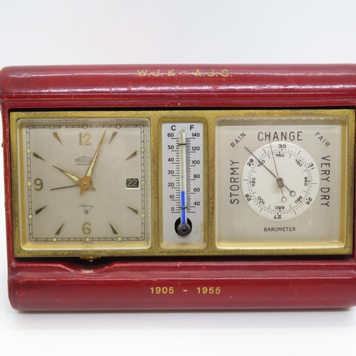 Angelus Senadate Vintage desk clock barometer thermometer weather ...