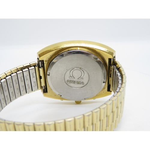 OMEGA Mega Quartz Geneve 32H3 gent's vintage gold plated wristwatch ...