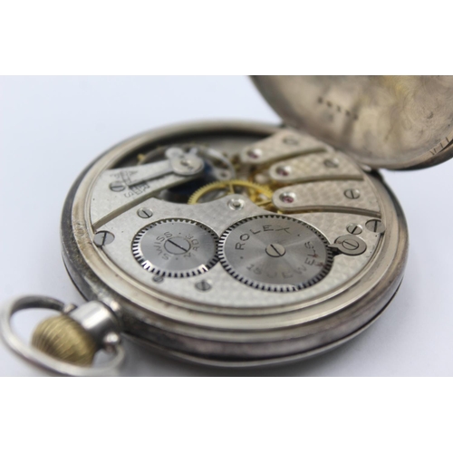 Vintage Gents ROLEX .925 SILVER Cased POCKET WATCH Hand-Wind WORKING 83g