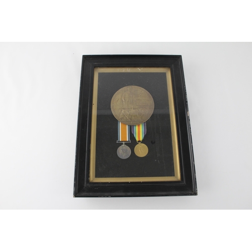 Framed WW1 Death Plaque & Medal Pair to 653 Pte Andrew McCahill ...