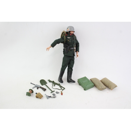 Vintage Action Man German Soldier w/ Grip Hands & Assorted Accessories