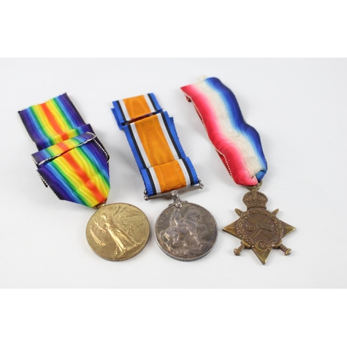 WW1 1914-15 Star Trio & Original Ribbons Named 7257 Spr. H. Powles R.E