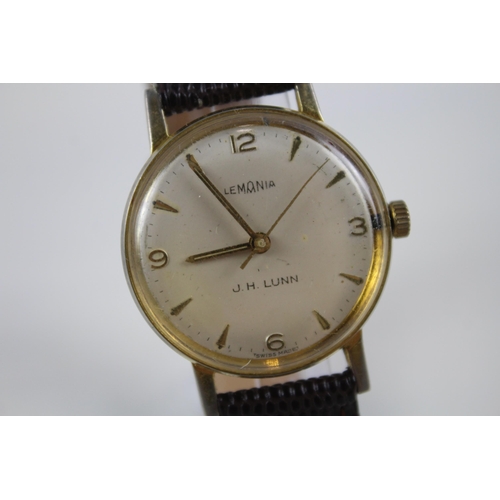 LEMANIA Gents Vintage Gold Tone WRISTWATCH Hand-wind WORKING