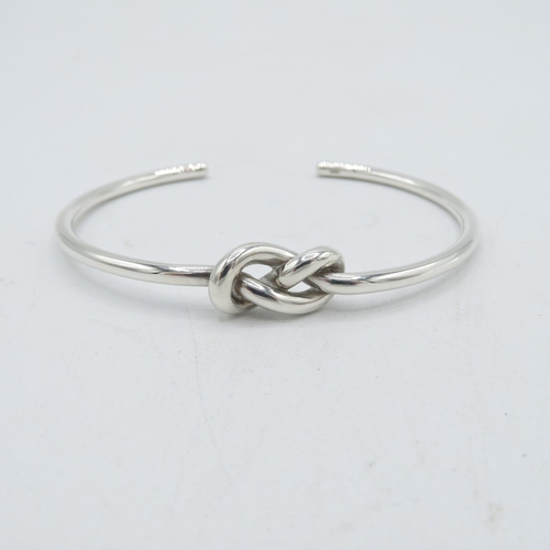 HM 925 Sterling Silver Infinity Knot design bangle - adjustable - (15 ...
