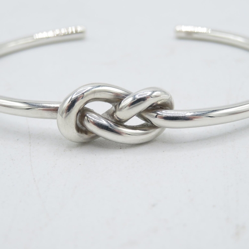 HM 925 Sterling Silver Infinity Knot design bangle - adjustable - (15 ...