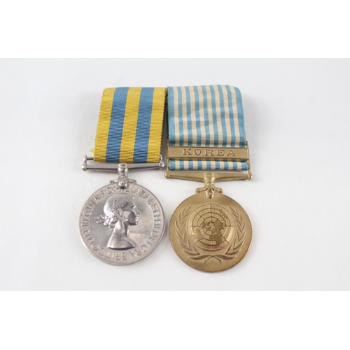 Mounted ER.II Korea Medal Pair, Queens Korea Named C/SSX 868489 F.W. Barlow