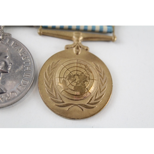 Mounted ER.II Korea Medal Pair, Queens Korea Named C/SSX 868489 F.W. Barlow