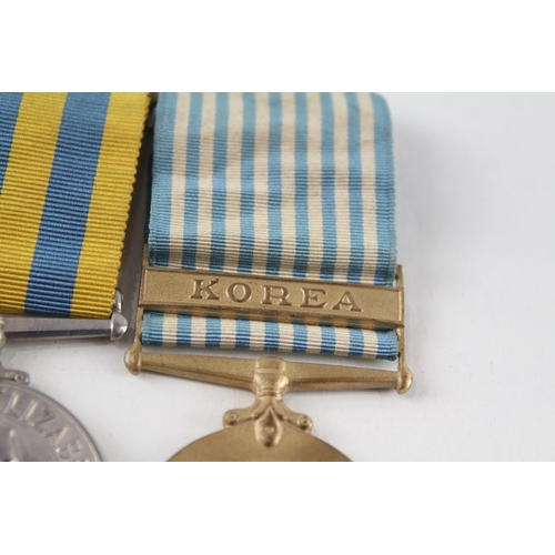 Mounted ER.II Korea Medal Pair, Queens Korea Named C/SSX 868489 F.W. Barlow