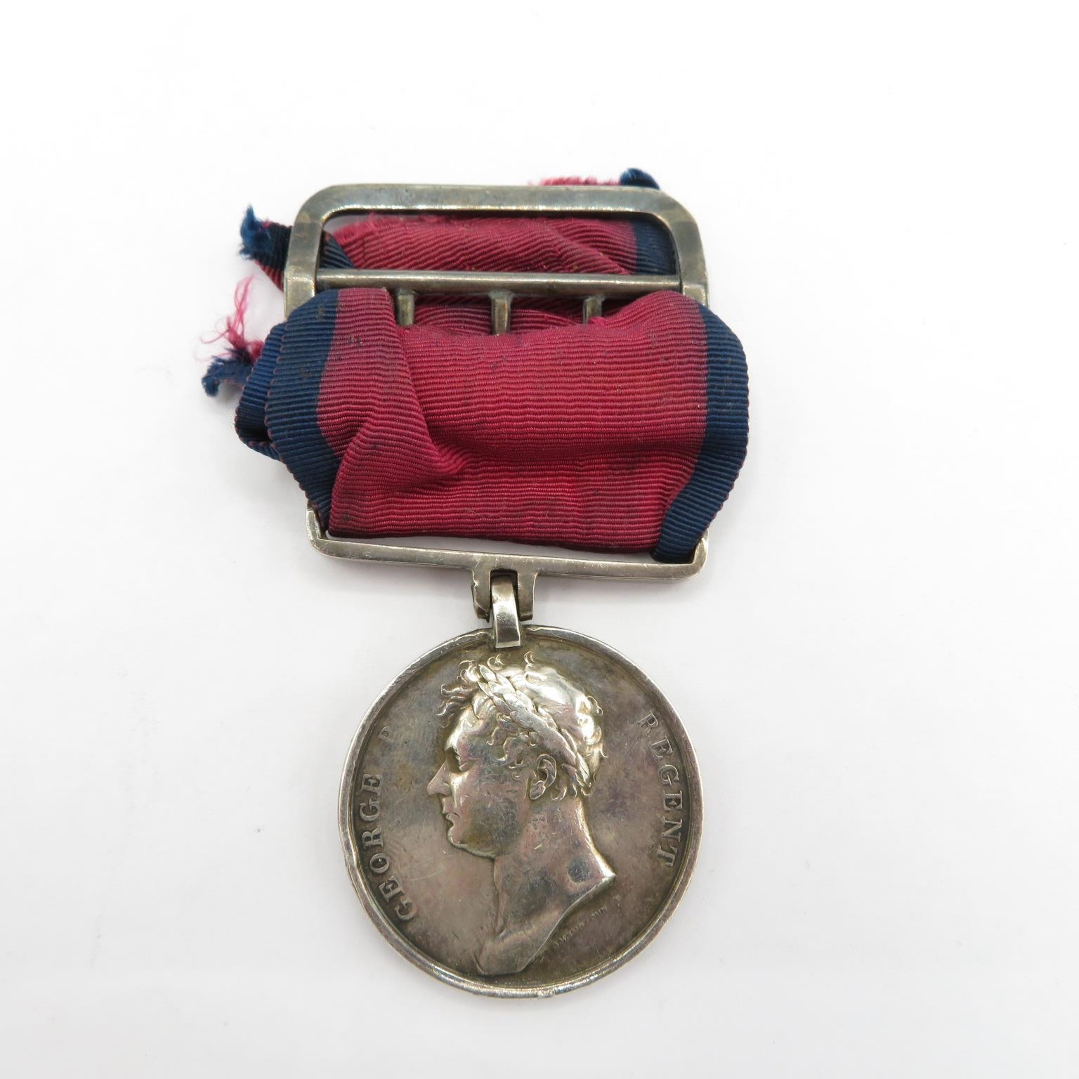 An original Waterloo medal made out to Lieut. Francis Burgess of the ...
