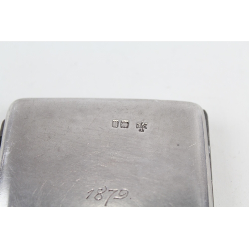 Edwardian Arts & Crafts 1903 London Sterling Silver Card Case Enamel ...