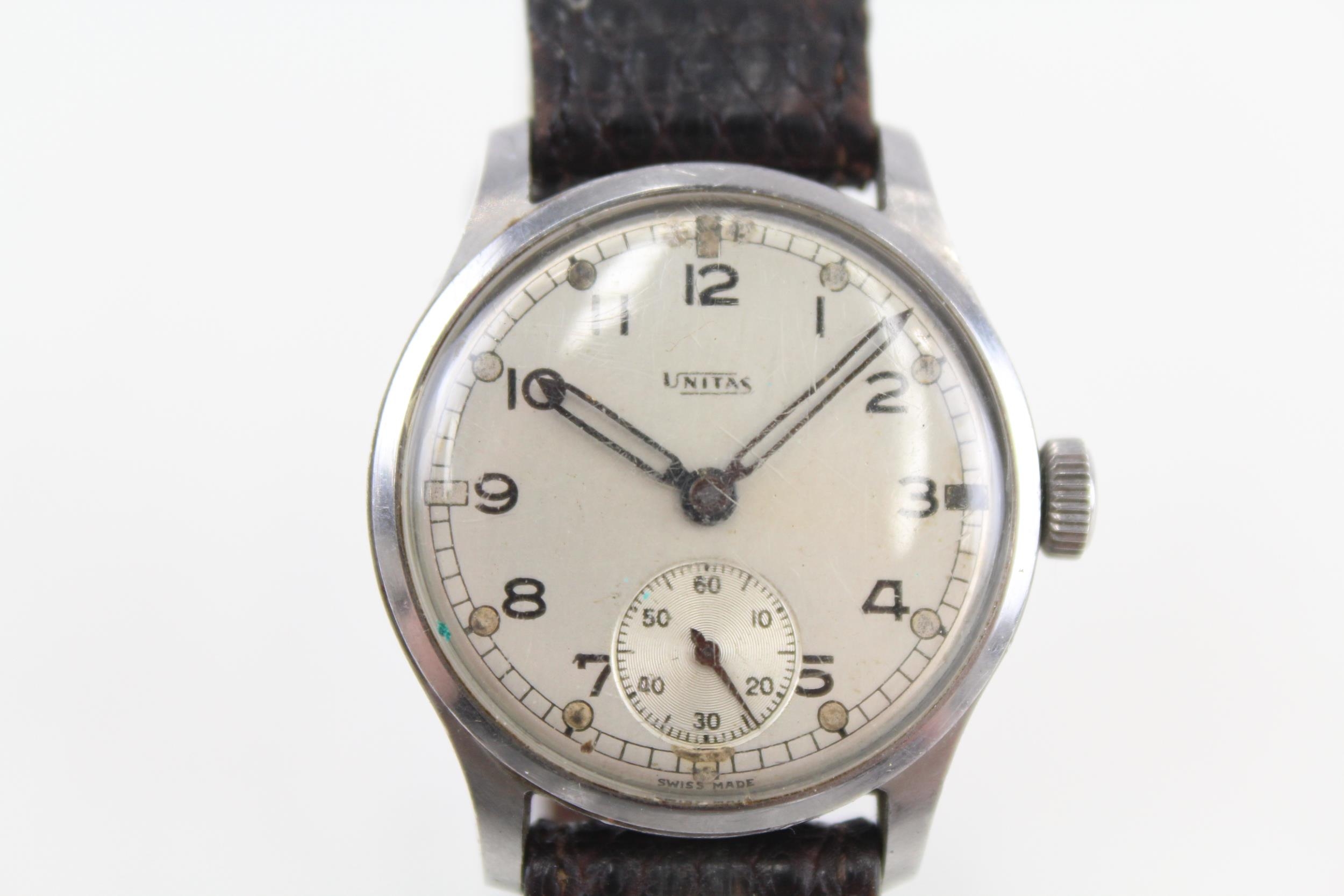 Unitas ATP Military Issue WRISTWATCH Hand-Wind WORKING