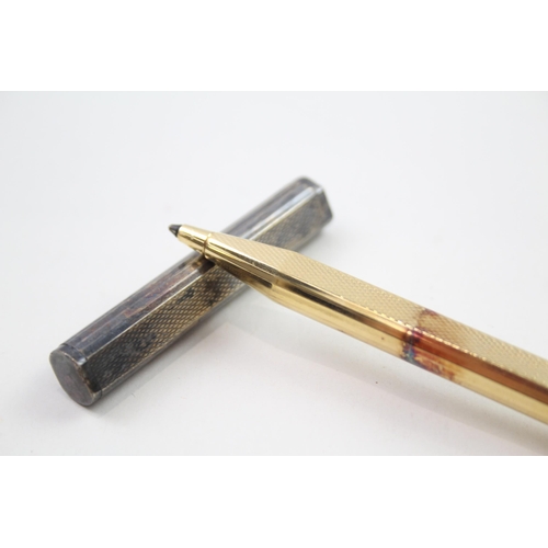 Vintage DUNHILL Gold Plated Ballpoint Biro Pen w/ .925 Sterling Silver ...