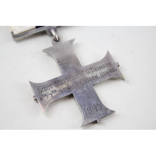 WW2 Military Cross 1945, Engraved, Lieut Geoffery J.G. Thomson, Royal ...