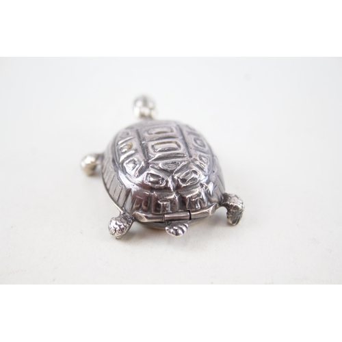 Stamped .925 Sterling Silver Novelty Turtle Trinket / Pill Box (16g)