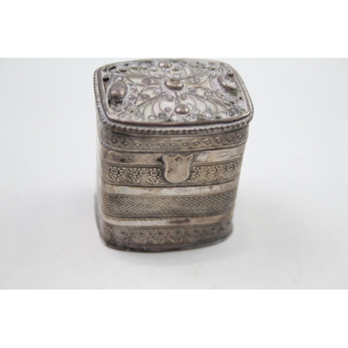 Antique .900 Silver Opium Box w/ Blank Cartouche (27g)