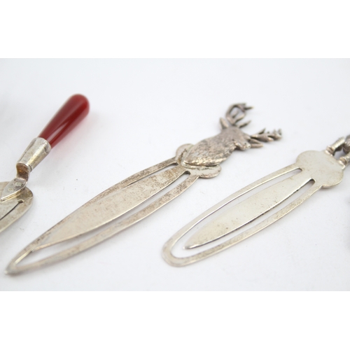 5 x Antique Vintage .925 Sterling Silver Bookmarks & Stamp Case Inc ...
