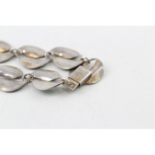 Sterling Silver Enamel Bracelet By David Anderson, Norway 11g