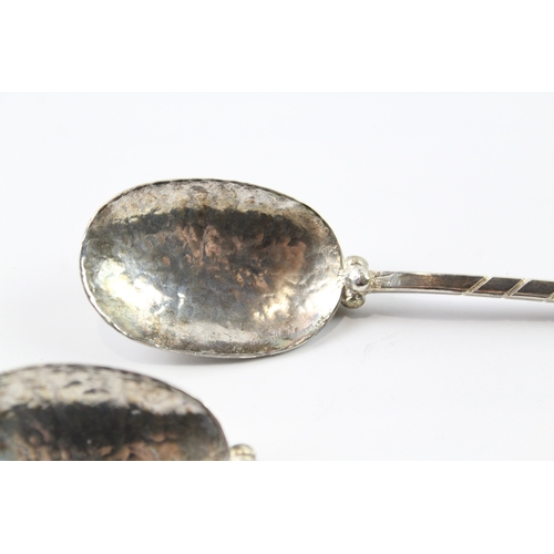 Pair of MICHAEL ALLEN BOLTON 2005 London Sterling Silver Wasp Spoons (105g)