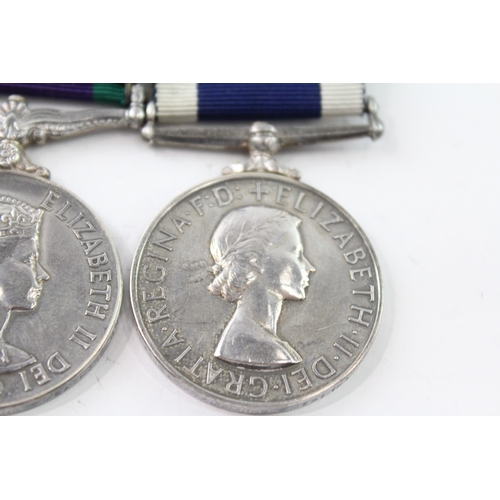 Mounted ERII Navy Long Service Medal Pair CSM N Ireland & LSGC EPF ...