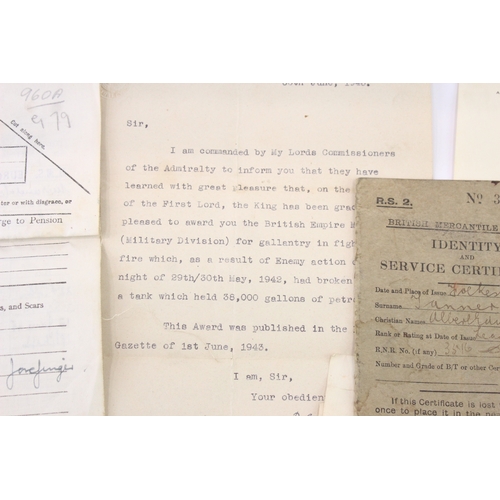 WW1-WW2 Navy Military BEM Medal Group w/ Original Paperwork & Citation ...