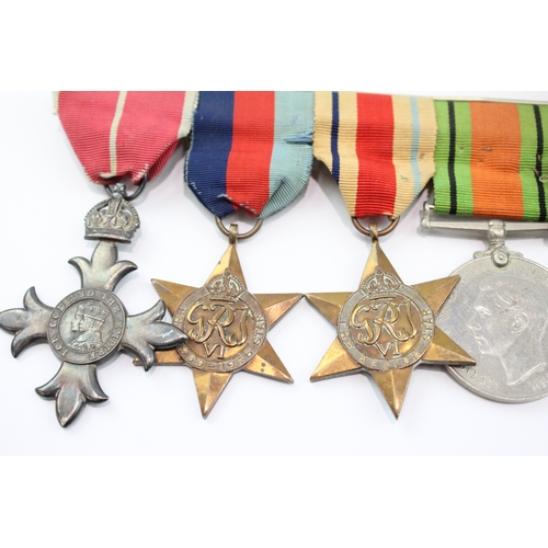 Mounted Military MBE Group w/ MBE Box & Award Letter SQMS William Pitt ...