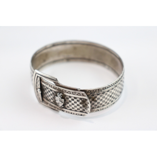 Sterling Silver Antique Belt Bangle 30g
