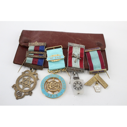 Sterling Silver Masonic Jewels Inc Royal Union Lodge Rose & Thistle Etc ...