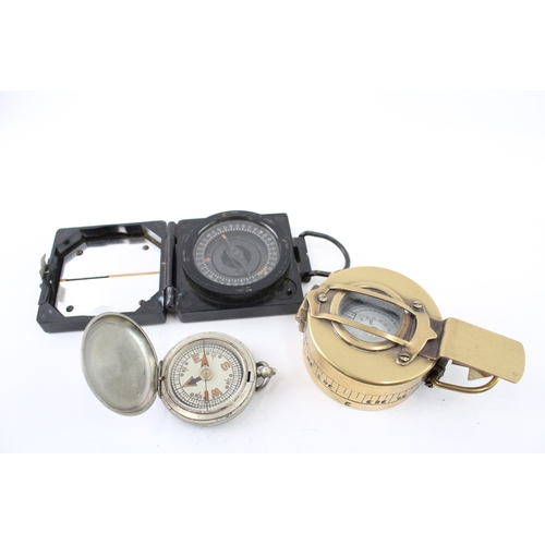 WW2 Military Compasses Inc 1940 TG & Co, 1940 F. Barker & Bakelite Gramophone Co